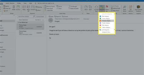 How To Organize Messages With Categories In Outlook