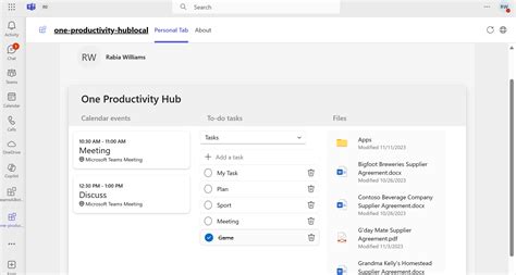 One Productivity Hub Using Graph Toolkit Code Samples Microsoft Learn