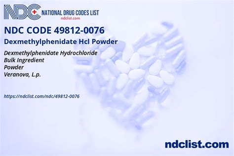Ndc 49812 0076 Dexmethylphenidate Hcl Powder