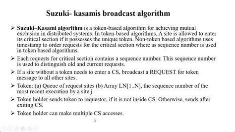 Token based Algorithms|Suzuki- kasamis broadcast algorithm|Singhal heuristic algorithm - YouTube
