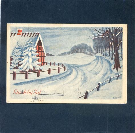 Gladelig Jul Tecknat J Köp Från Lindbladcartophilia På Tradera