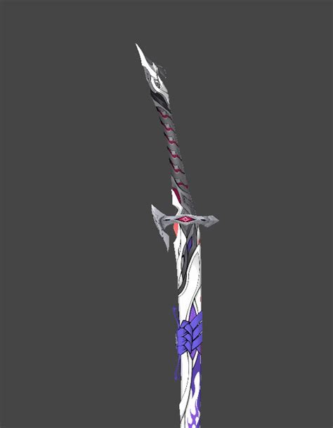 Honkai Star Rail Acheron Sword Template Pepakura Filepdo3d Model Etsy