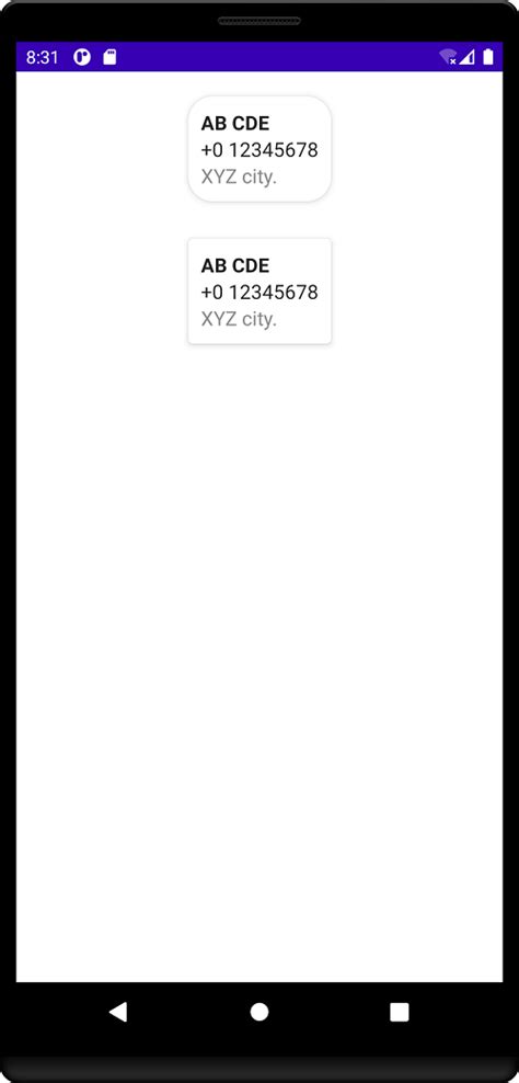 Set Corner Radius For Card Android Jetpack Compose