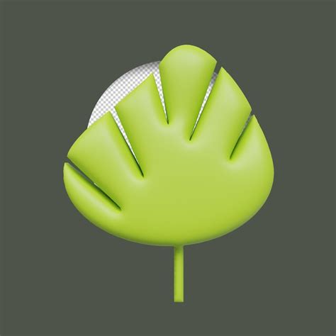 Premium Psd Leaf 3d Render