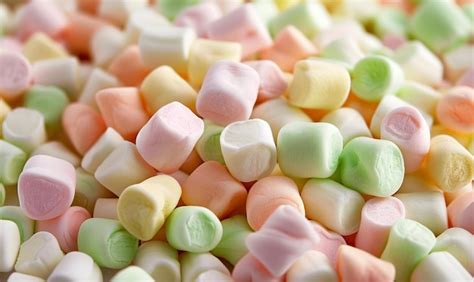 Pile Of Mini Marshmallows Premium Ai Generated Image
