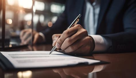 Pessoa Assinando Um Contrato Assinando Um Documento Assinando Um Contrato Foto Premium