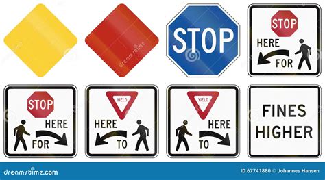 Regulatory United States Mutcd Road Signs Royalty Free Stock