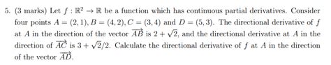 solved 5 3 marks let f r2→r be a function which has