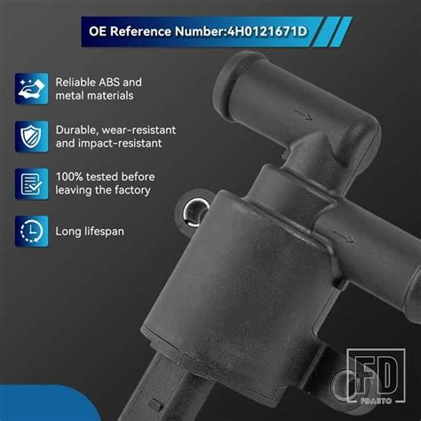 【並行輸入品】アウディ Vw 4h0121671d 4h0121671b ヒーター冷却液制御温水電磁弁ゴルフポロ A1 A3 A4 A5 A6 A7 A8 シートシュコダ用 自動車部品