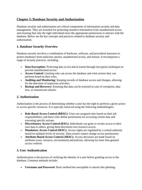 Chapter 6 Database Security And Authorization Pdf Computer Access