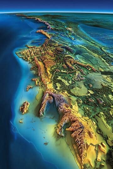 High Resolution 3d Gis Map Of A Coastal Reef System With Lidar