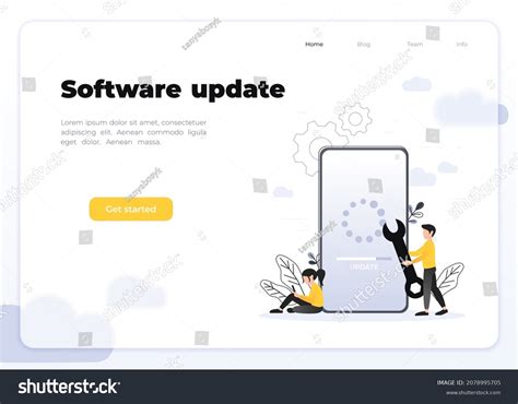 System Updates People Updating Operation Computing Stock Vector Royalty Free 2078995705