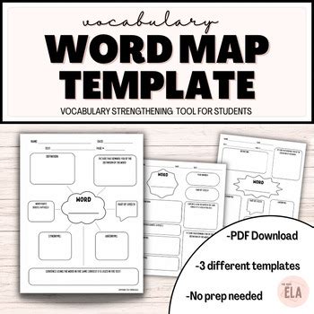 Vocabulary Word Map Graphic Organizer By Therealela Tpt