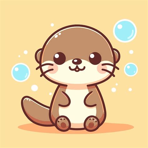 Cute Otters Cartoon