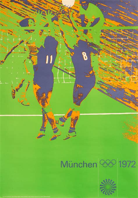 1972 Munich Olympics Poster Volleyball Laffichiste