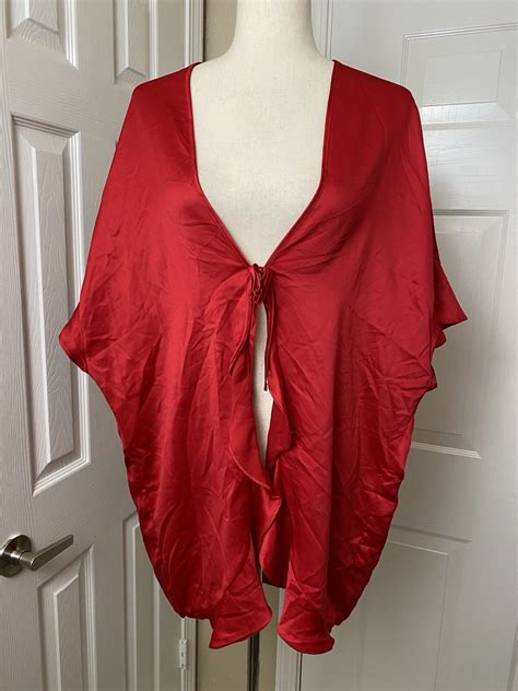 Nwt Victorias Secret Red Satin Robe Womens One Size Fits Most Love Ebay