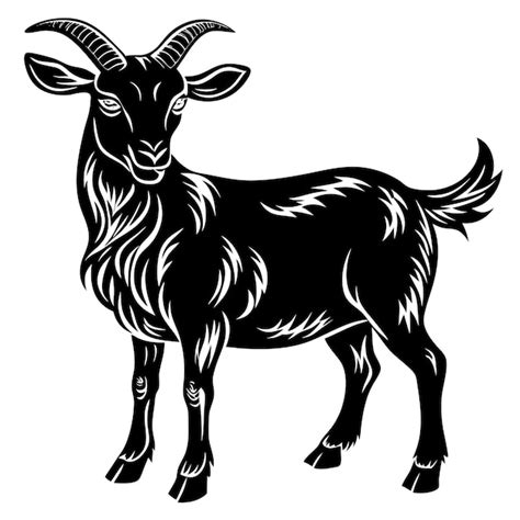 Clipart De Cabra En Blanco Y Negro Cabrito De Cabra De Divertidos
