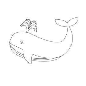 Whale Cartoon Black And White Clipart Free Download