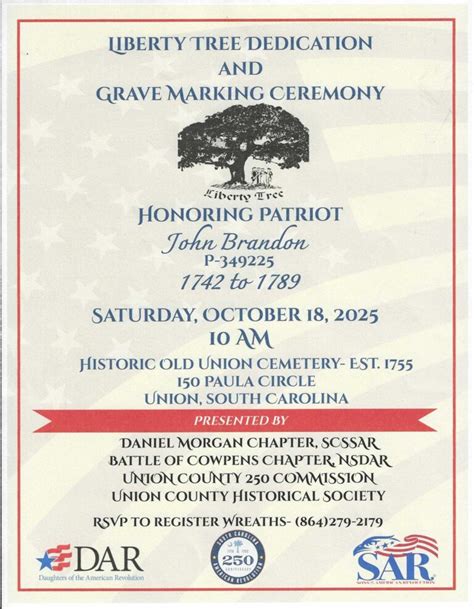 Liberty Tree Dedication And Grave Marking Ceremony Honoring Patriot
