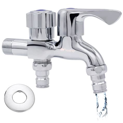 Hasthip® 2 In 1 Brass Dual Tap For Washing Machine Two Way Tap For