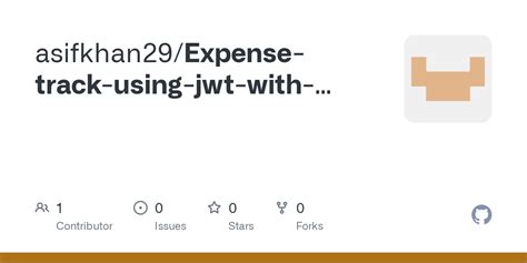 Github Asifkhan29expense Track Using Jwt With Database Spring Boot