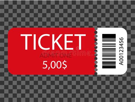 Red Ticket Vector Illustration For Websites Applications Cinemas