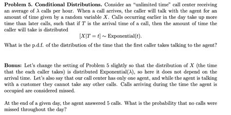 Solved Problem 5 Conditional Distributions Consider An