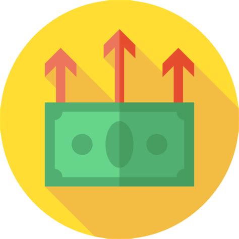 Economic Growth Flat Circular Flat Icon