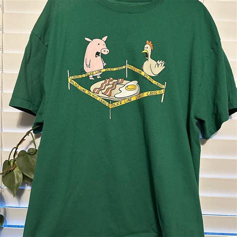 Xl Green Comic Graphic Tee Depop