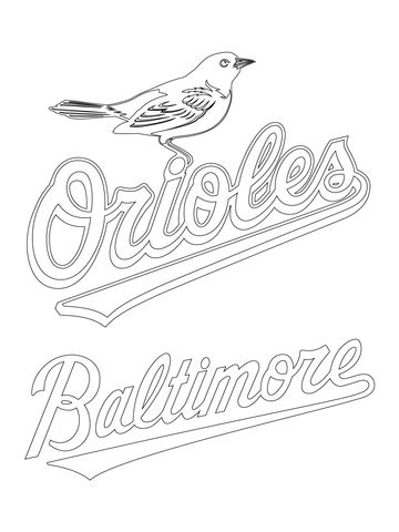 Dibujo De Logo De Los Orioles De Baltimore Para Colorear Dibujos Para Colorear Imprimir Gratis