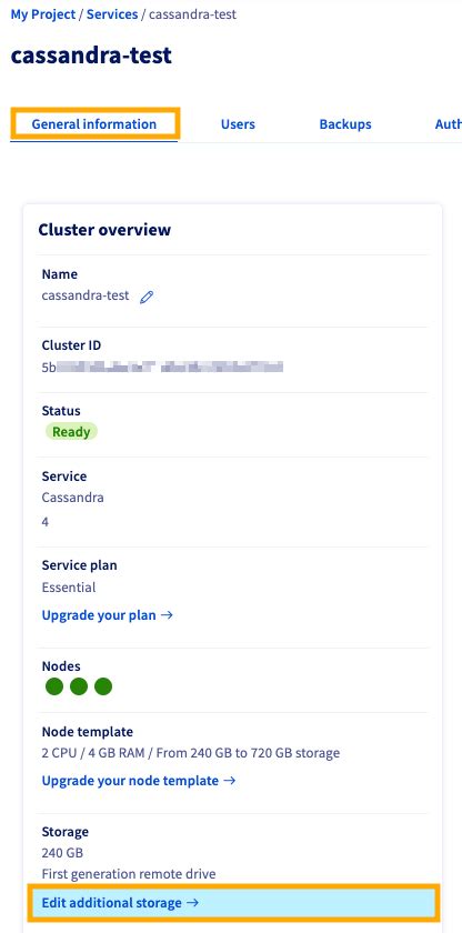 Cloud Databases Resize Your Cluster Storage Support Guides