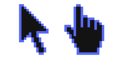 Dodger Blue Pixel Cursor Custom Cursor