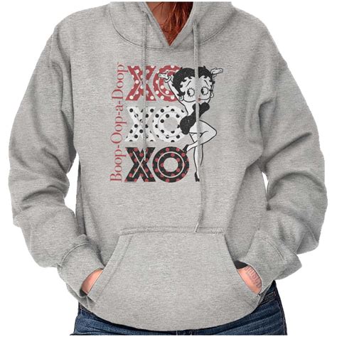 Vintage Xo Betty Boop Oop Doop Cartoon T Womens Hooded Sweatshirts