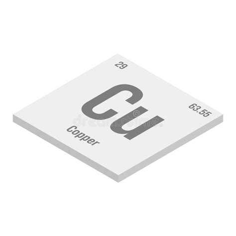 Copper Cu Periodic Table Element Stock Illustration Illustration Of