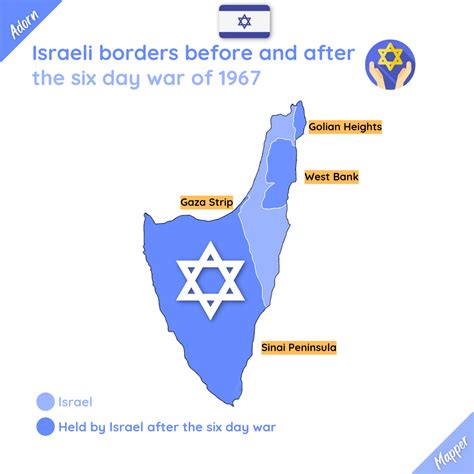 Israeli Borders Before And After The Six Day War Of 1967 Rmapporn