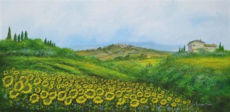 Luciano Torsi 1937 Paesaggio Toscano Con Girasoli Catawiki