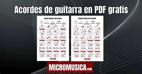 Micromusica Acordes De Guitarra Mayores Y Menores En Pdf Para