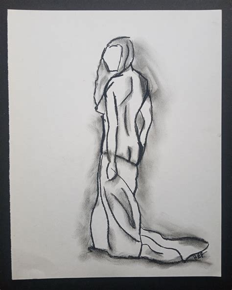 Nude Women Sketch Art Drawing Hand Drawn Traditional Female Figure