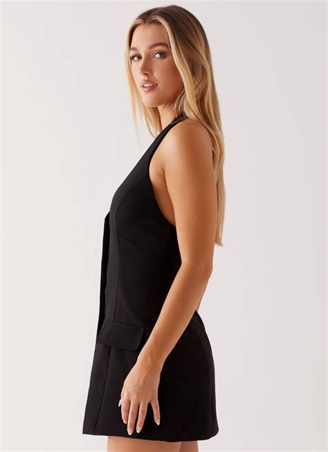 Mira Halter Neck Mini Dress Black Peppermayo