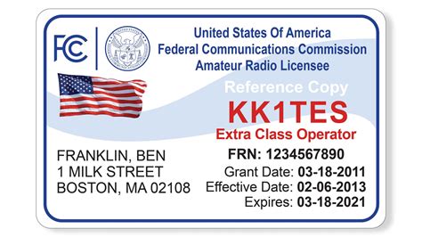 Fcc Amateur Radio License Id Card Ham Radio Prep