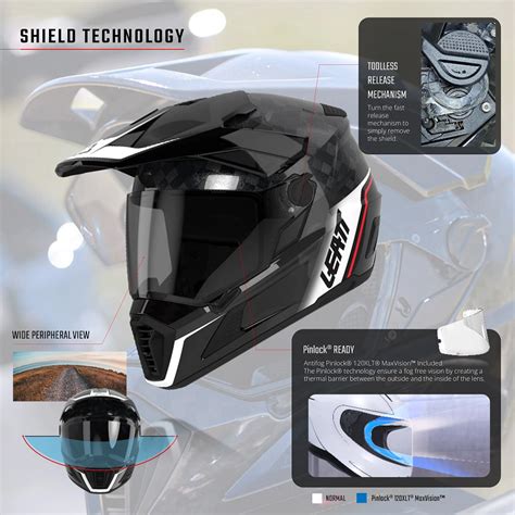 Leatt Helmet Kit Adv 85 With 45 Goggle Pinned
