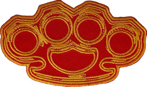 Brass Knuckles Patch Iron On Embroidered Arts Crafts