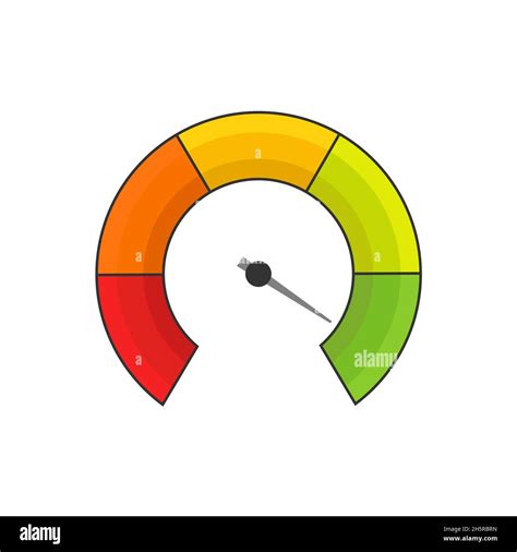 Flat Speedometer Simple Vector Icon Web Isolated Illustration Stock