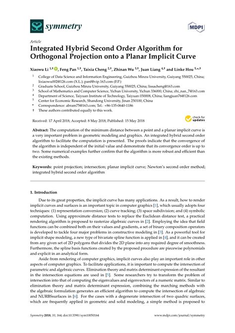 pdf integrated hybrid second order algorithm for orthogonal
