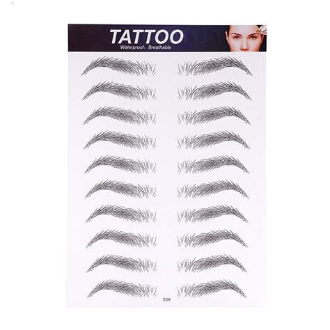 4d Hair Like Stick On Authentic Eyebrows Waterproof Eyebrow Sticker Tattos