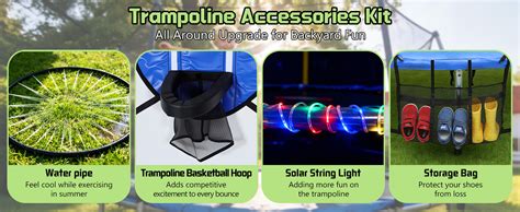 Trampoline Accessories Kit Basketball Hoop With 3 Mini