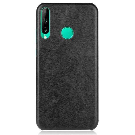 Кожаная накладка-чехол для Huawei P40 lite E / Honor 9C (черный)