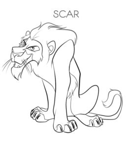 Scar Lion King Coloring Pages