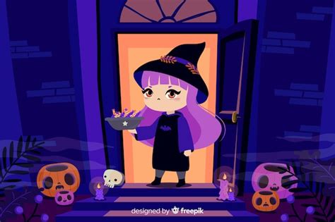 Images De Fond Ecran Fille Anime Mignon Halloween Téléchargement