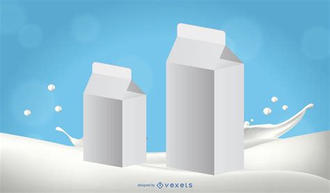 Milk Packaging Templates Vector Download